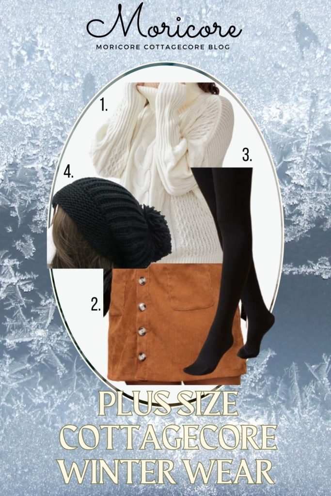 Plus Size Cottagecore Aesthetic Winter Wardrobe - Mori Core