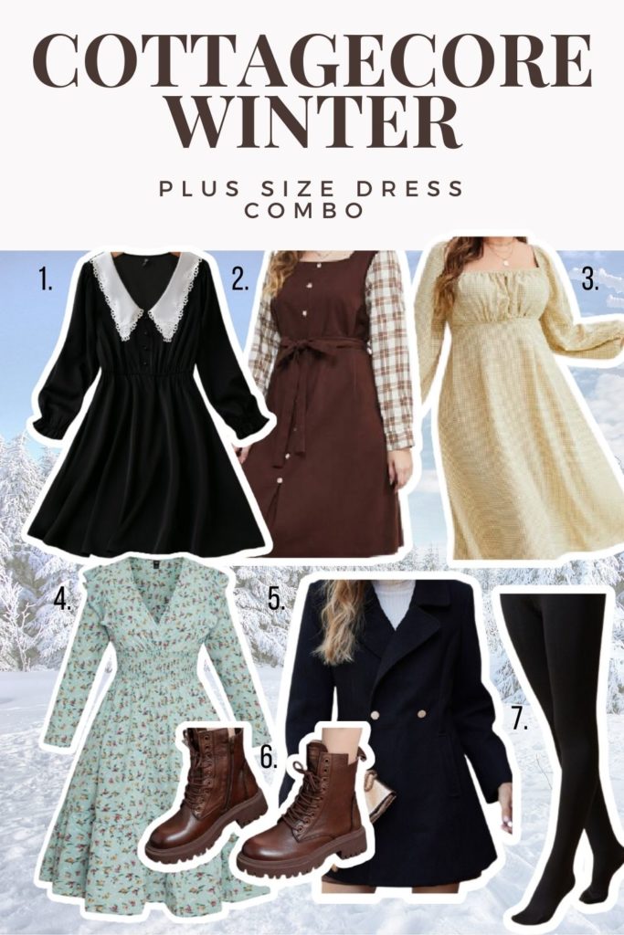 Plus Size Dresses for the Cottagecore Winter Aesthetic - Mori Core